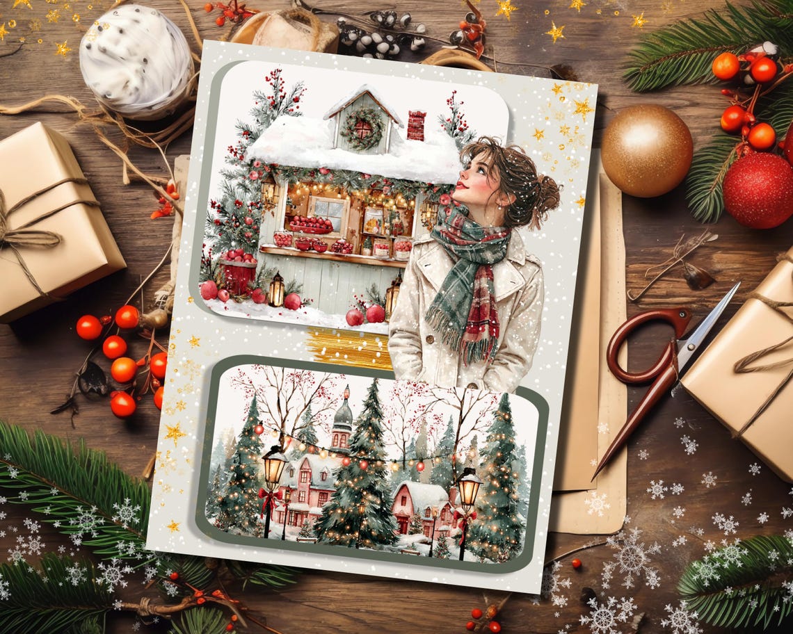 CHRISTMAS TOWN Printable Planner Dashboard/winter Planner Divider ...