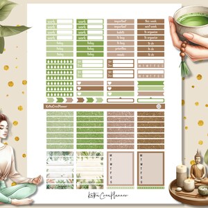 YOGA DAY Printable Weekly Planner Stickers for Vertical Planner/relax ...