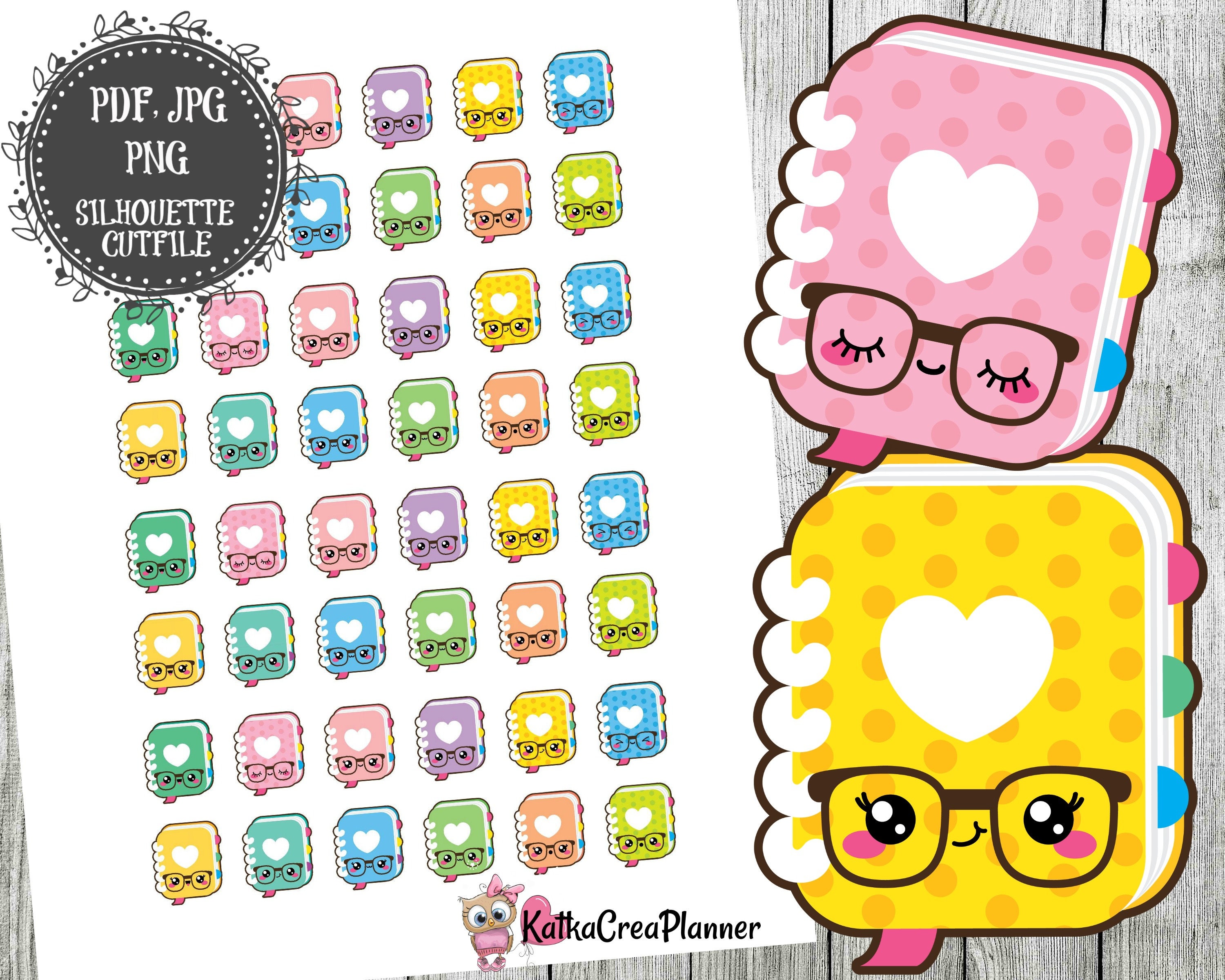 Cute Printable Planner Stickers Kawaii Planning Stickers | Etsy