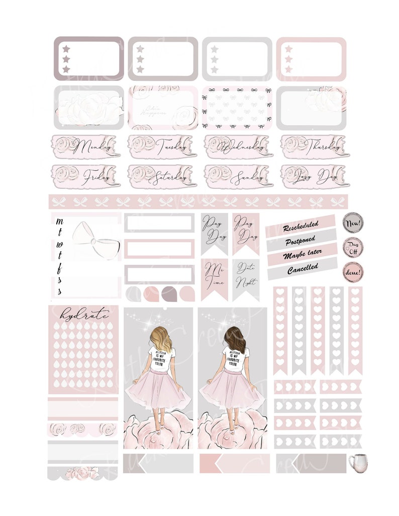 Little Pretty Planner Stickers: Erin Condren, Traveler's Notebook ...
