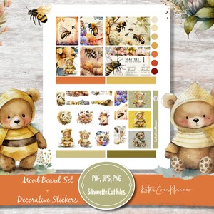 HONEY BEE Printable Watercolor Moodboard and Decorative Planner ...