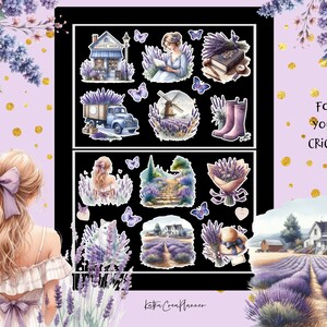 LAVENDER Printable Stickers, Bujo Stickers, Floral Watercolor Stickers ...