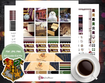 Wizard School I Weekly Printable Planner Stickers Happy - Etsy