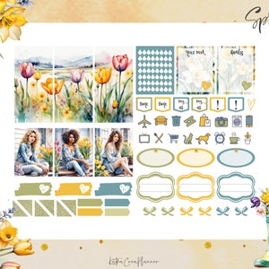 SPRING COTTAGE Printable Planner Stickers for Erin Condren Planner ...