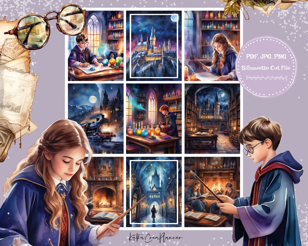 Wizard School Planner Stickers: Magic Weekly Kit (digital Download) - Etsy
