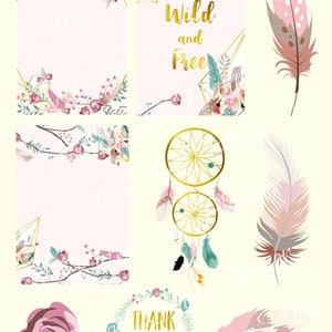 BOHO VIBES Digital Planner Stickers for Goodnotes/ iPad Stickers ...
