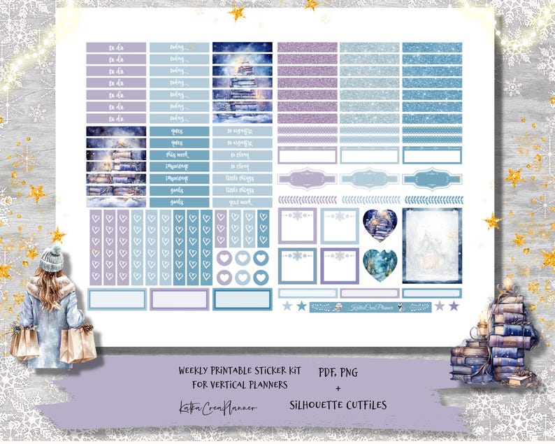 MAGICAL BOOKSTORE Printable Planner Stickers for Erin Condren Planner ...