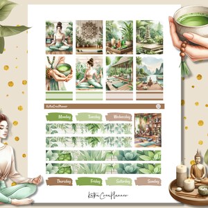 YOGA DAY Printable Weekly Planner Stickers for Vertical Planner/relax ...