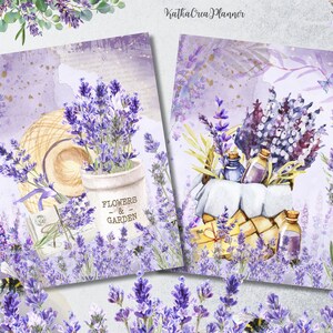 Provence Digital Paper Pack, Lavender Junk Journal Paper, Journal ...