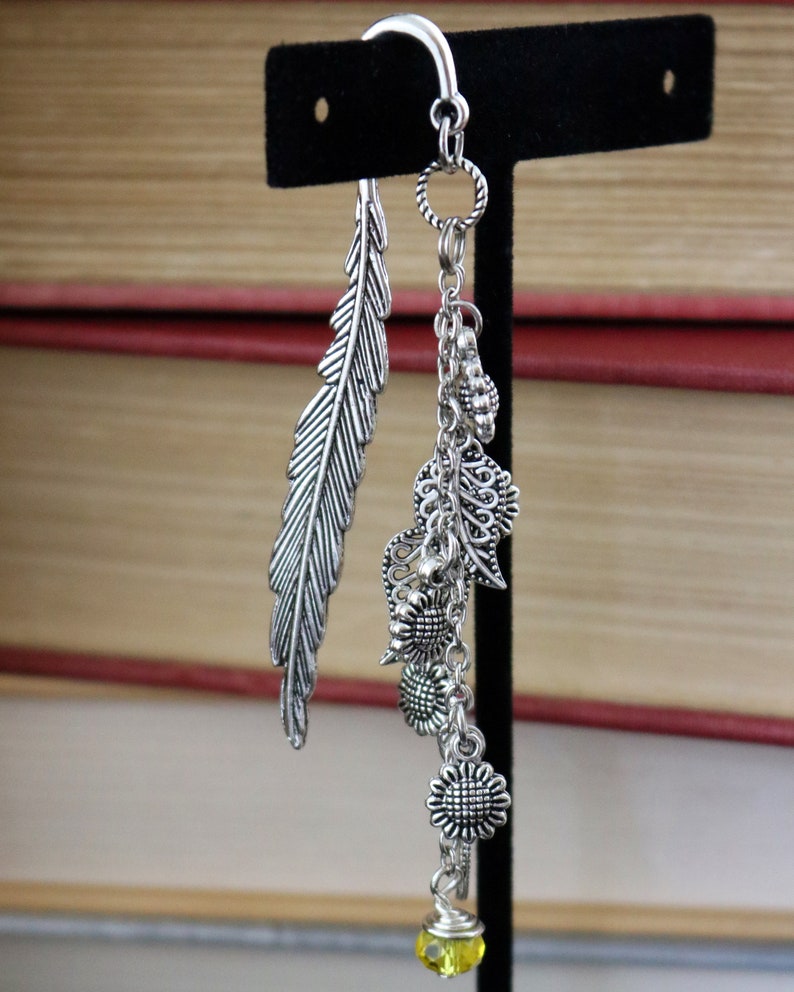 Field of Sunflowers Silver Finish Feather Bookmark With - Etsy Canada