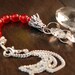 Red Jade Dragon and Crystal Fire Car or Home Hanging Charm With Red ...