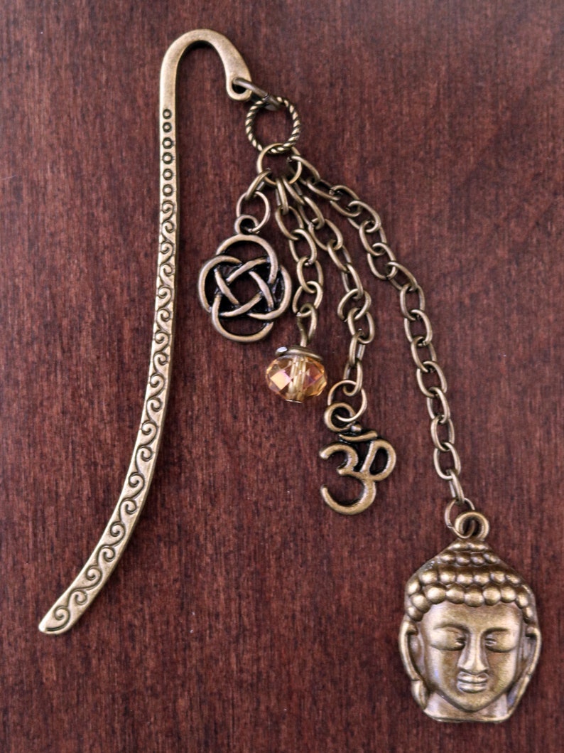 Yoga Zen Bookmark Golden Finish Spiral Detail Bookmark With - Etsy Canada