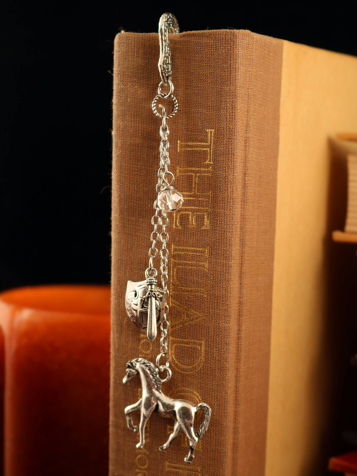 Ornate Antique Silver Finish Bookmark A Knight's Horse | Etsy