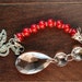 Red Jade Dragon and Crystal Fire Car or Home Hanging Charm With Red ...