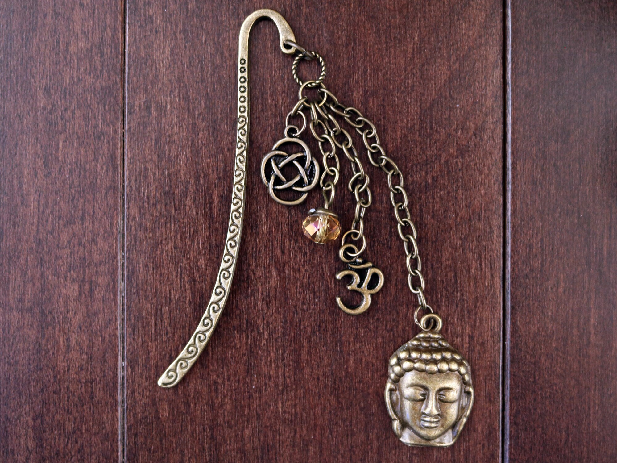 Yoga Zen Bookmark Golden Finish Spiral Detail Bookmark With - Etsy Canada