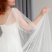 Bridal Cape Veil Pearl and Glitter Light Ivory Tulle Capelet Long ...