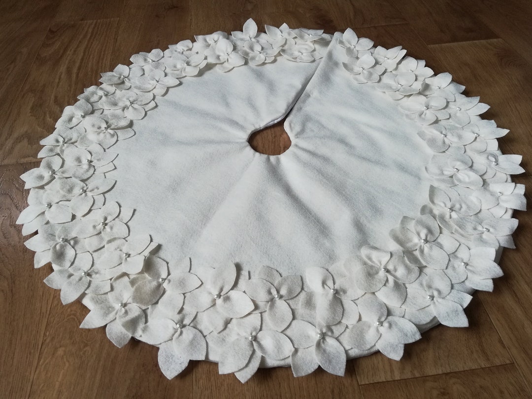 Tabletop Tree Skirt Unique Handmade Tree Skirts Christmas Xmas Tree ...