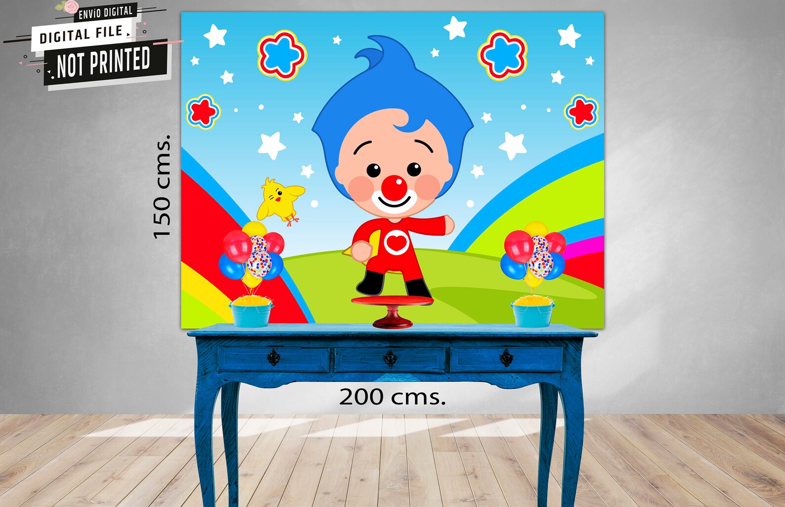 PLIM PLIM Fondo imprimible, Telon de Fondo imprimible, Banner, Diseño ...