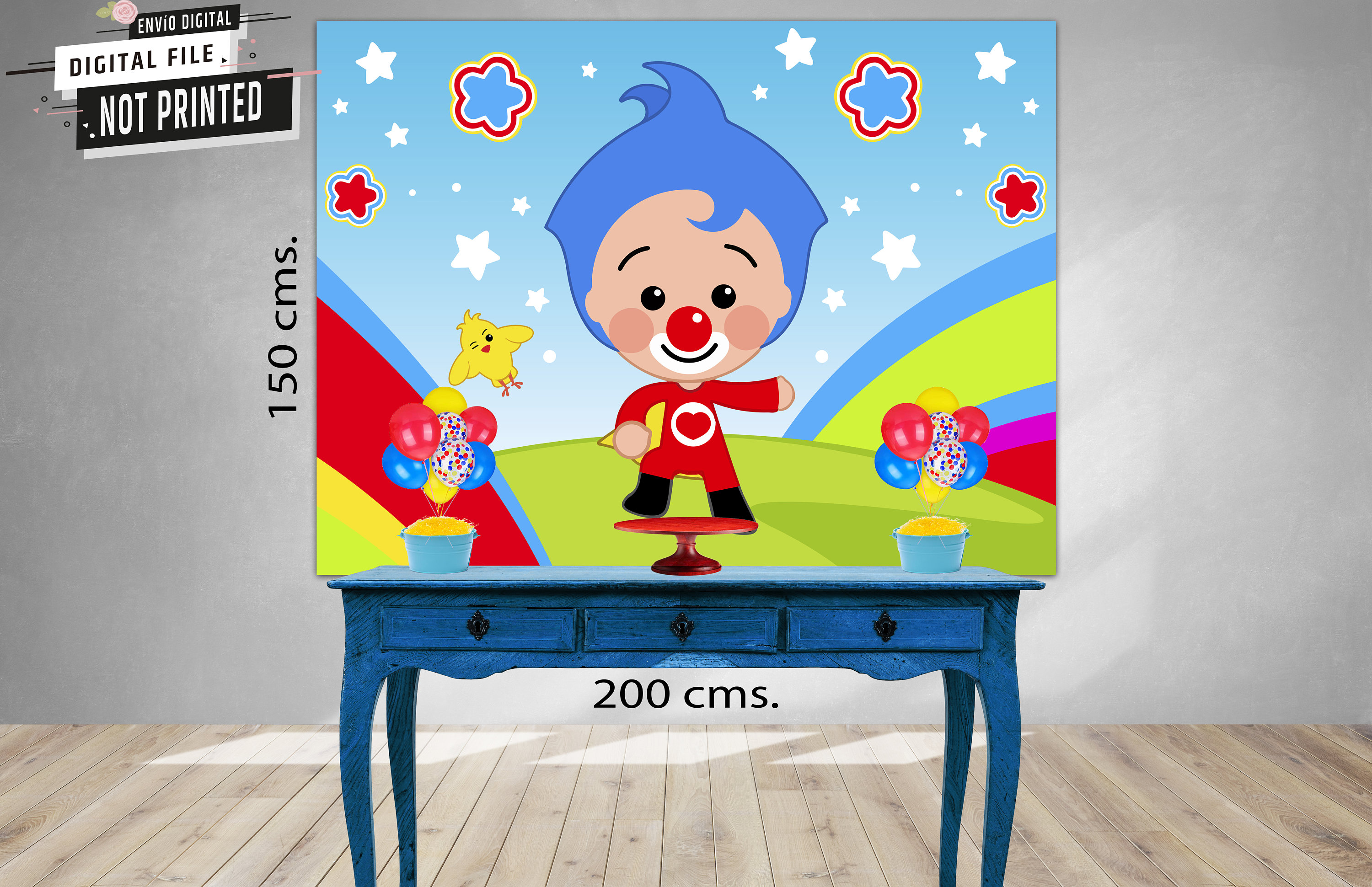 PLIM PLIM Backdrop Printable, Telon De Fondo Imprimible, Banner ...