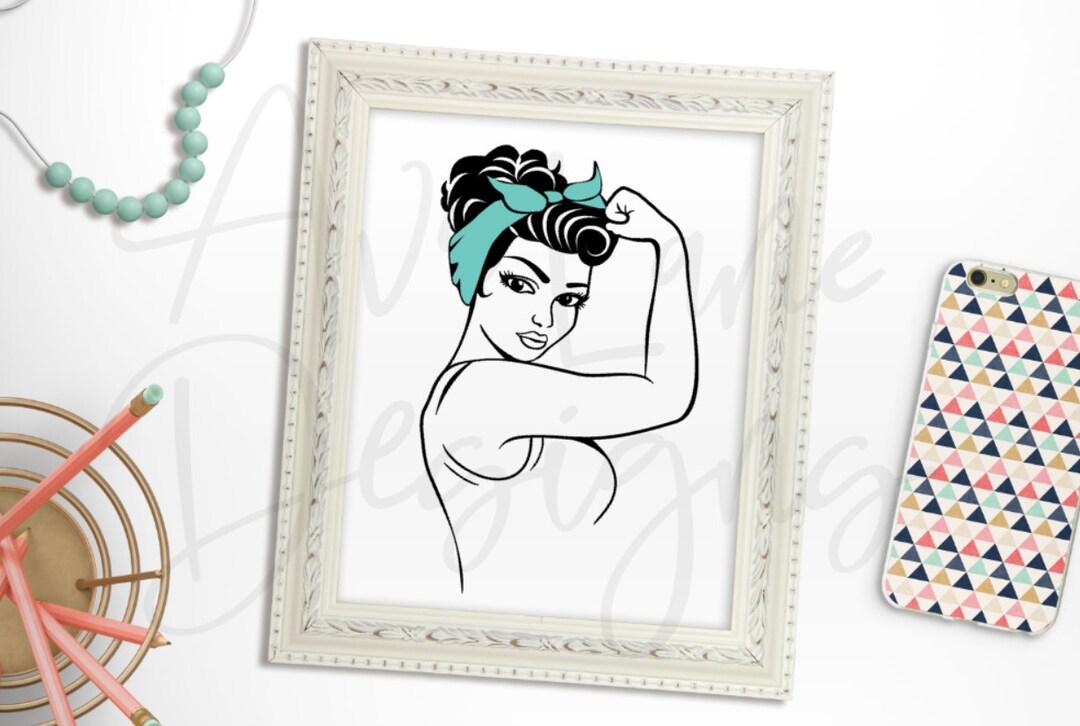 Rosie the Riveter. Silhouette Files. Svg Files. Vinyl Designs. Custom T ...