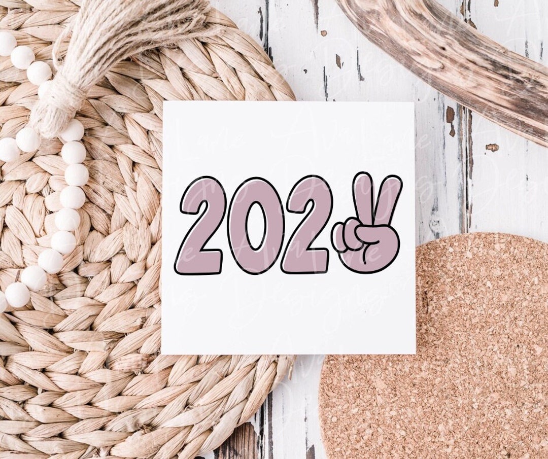 2022 Peace Sign, New Years Designs, SVG PNG PDF Files, Silhouette ...