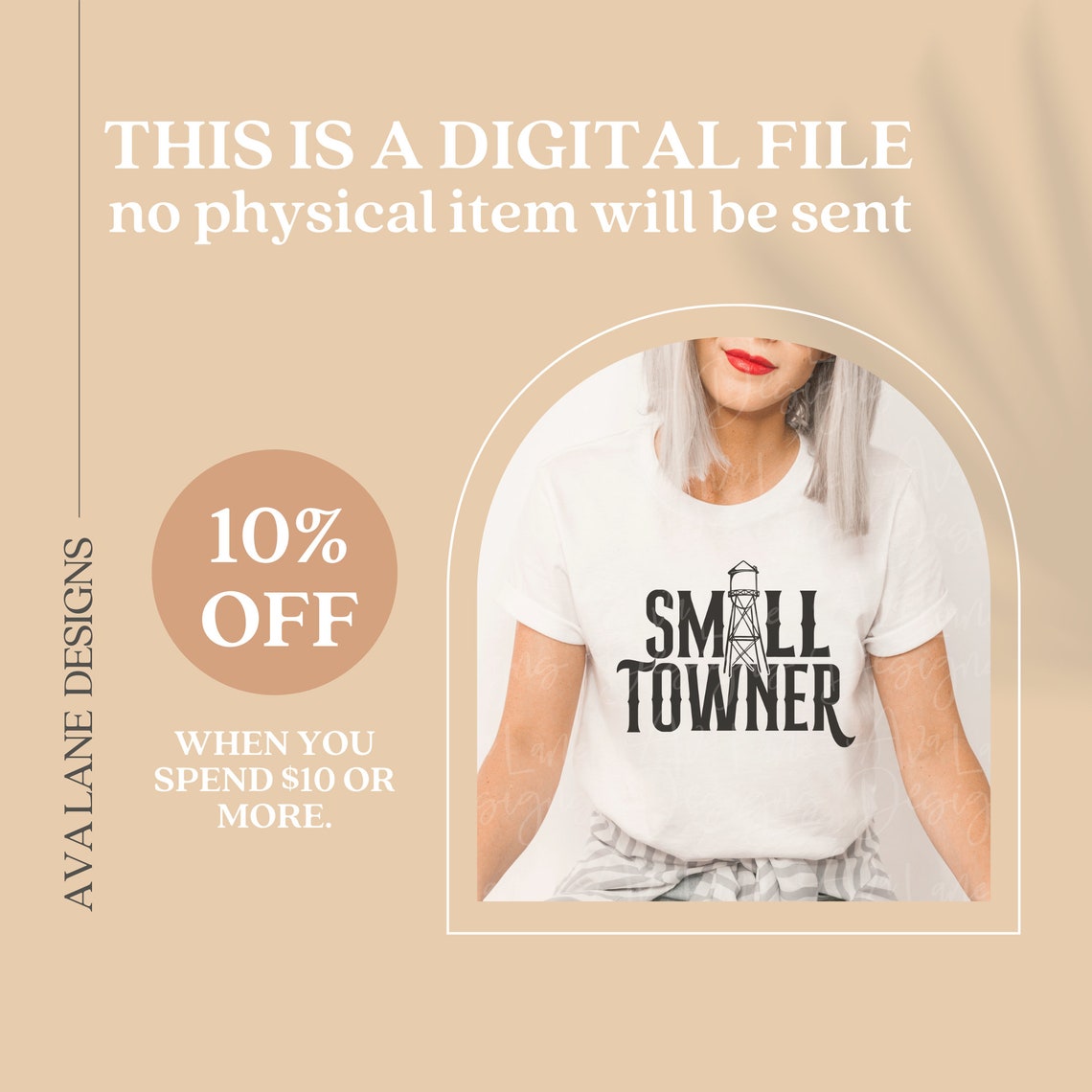 Small Towner, Vinyl Design, SVG, PDF, PNG Files, Silhouette Studio ...