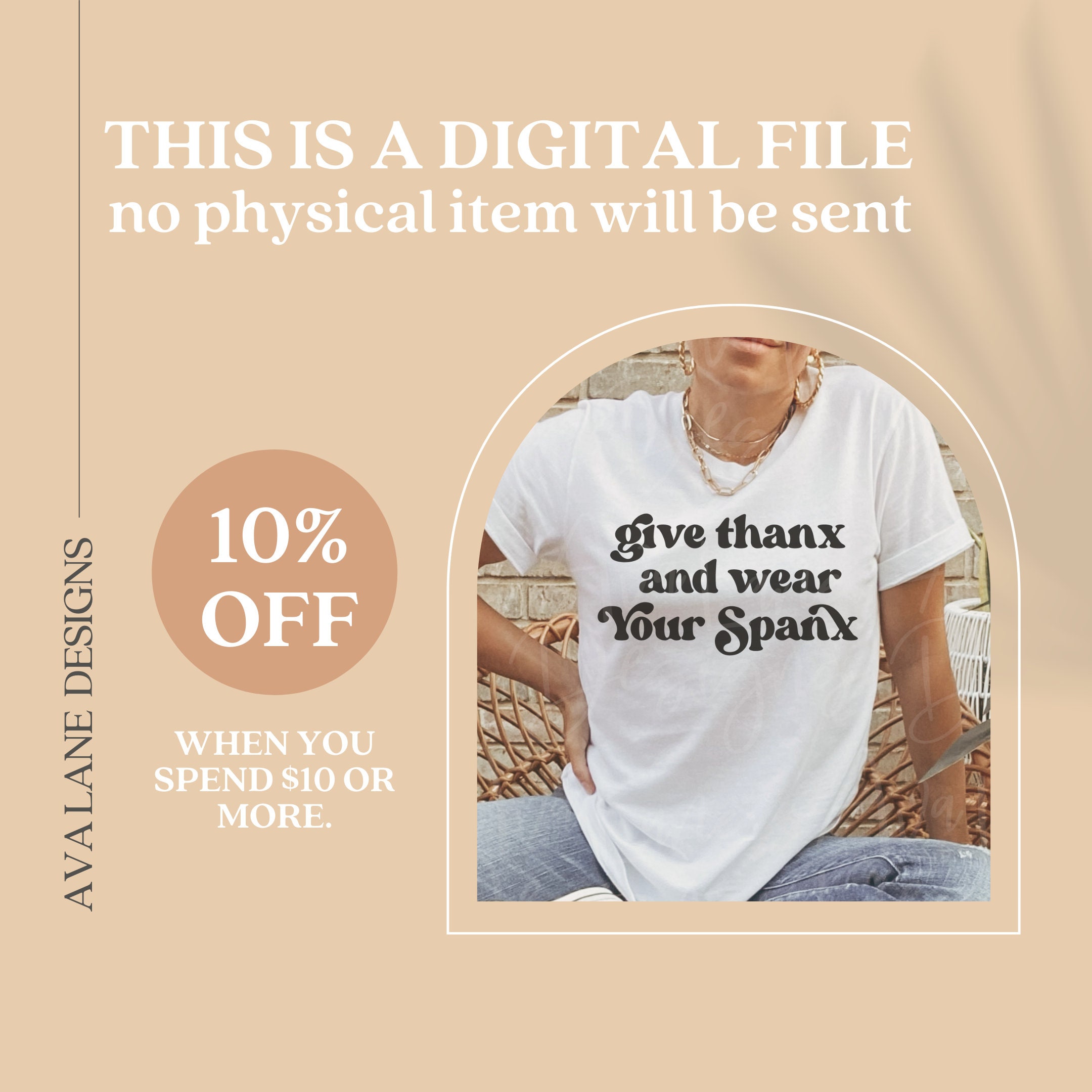 Give Thanks & Wear Your Spanx Svg, Pdf, Png, Silhouette Studio, Fall ...