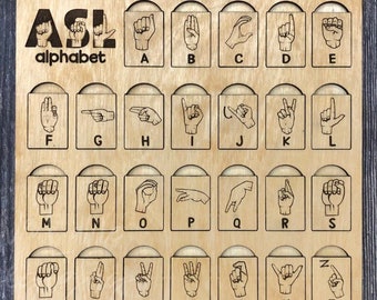 ASL Alphabet Educational Puzzle - Etsy