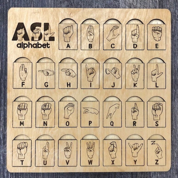 ASL Puzzle SVG Cut File. Laser Cut File. Glowforge File. - Etsy