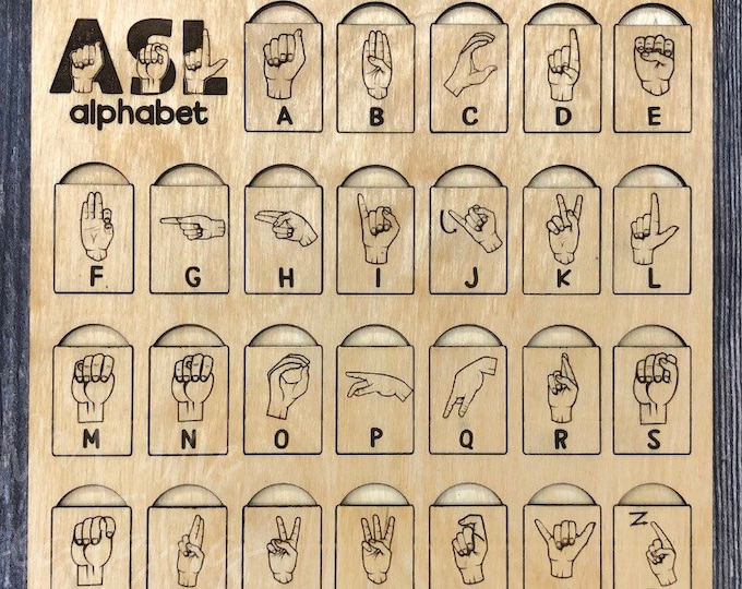 ASL Puzzle SVG Cut File. Laser Cut File. Glowforge File. American Sign ...