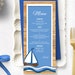 NAUTICAL MENU CARD, Printable Menu, Table Decor, Nautical Theme Blue ...