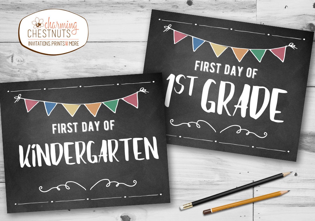 First Day of School Sign, Kindergarten Through 6th Grade Included ...
