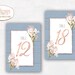 Dusty Blue Wedding Table Numbers: Rustic Floral Decor (PDF Pattern) - Etsy