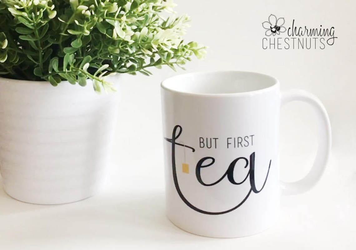 BUT FIRST TEA Mug Gift for tea lover Cute mug Gift for her | Etsy