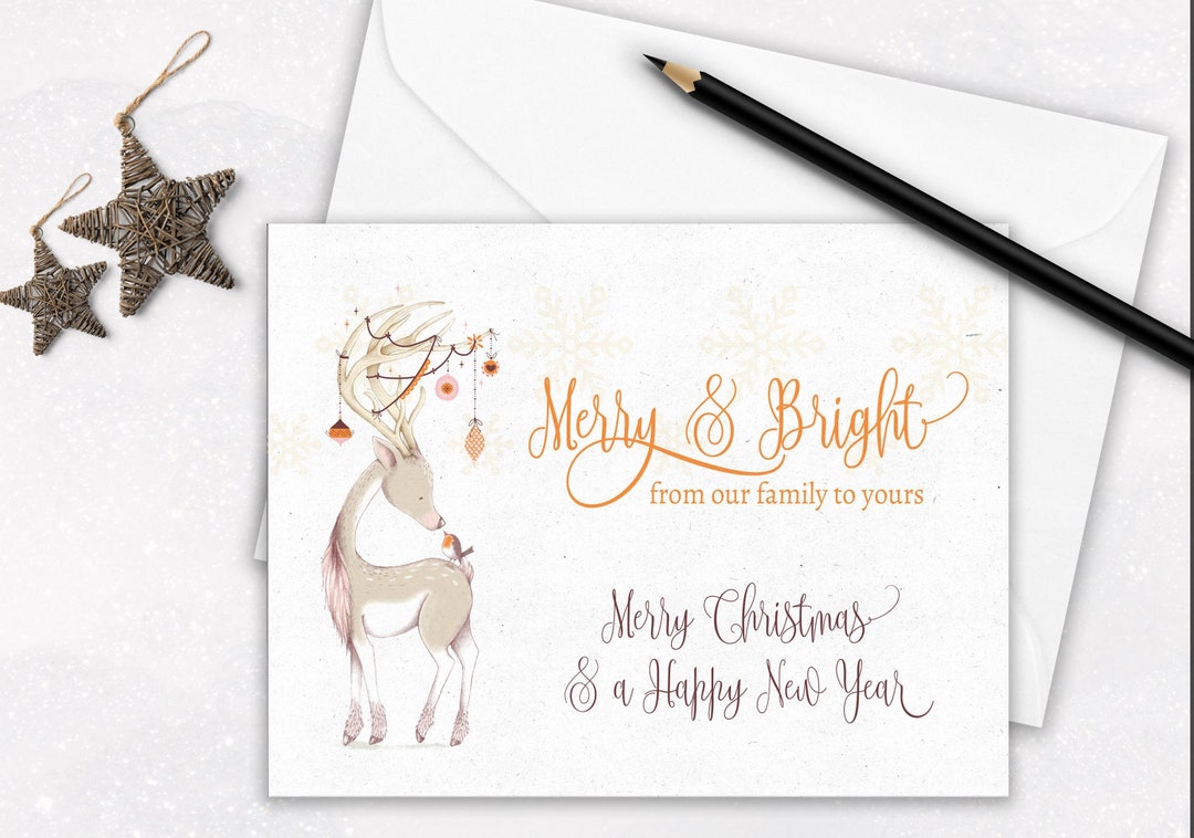 Printable Christmas Cards Cute Christmas Cards, Merry and Bright ...