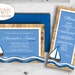 NAUTICAL MENU CARD, Printable Menu, Table Decor, Nautical Theme Blue ...