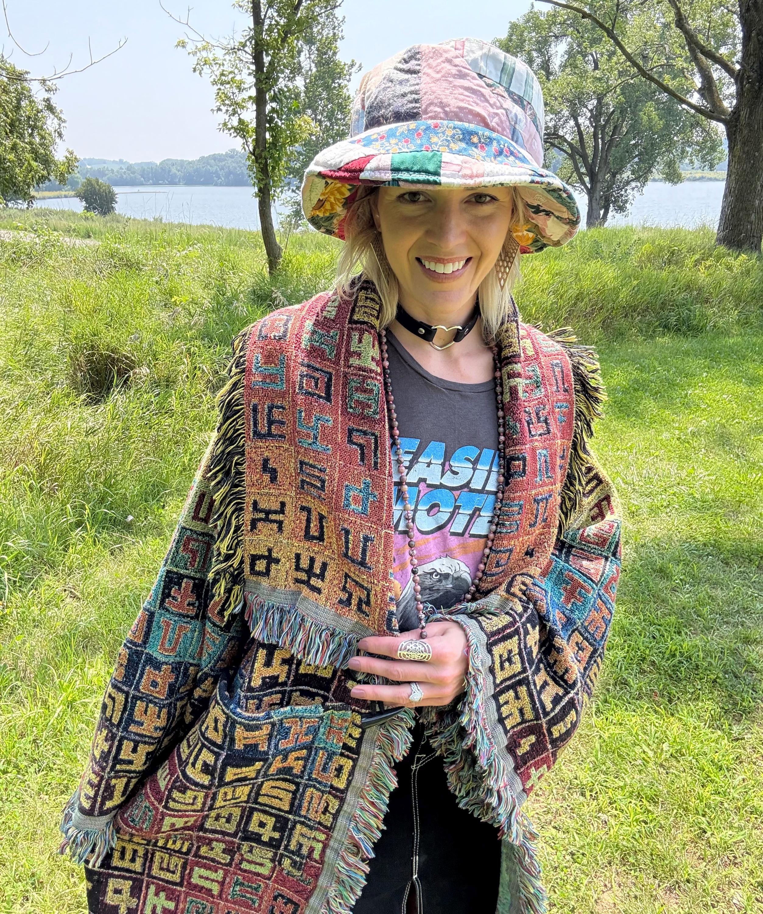 Complementary Mandala Art Blanket Coat - Etsy