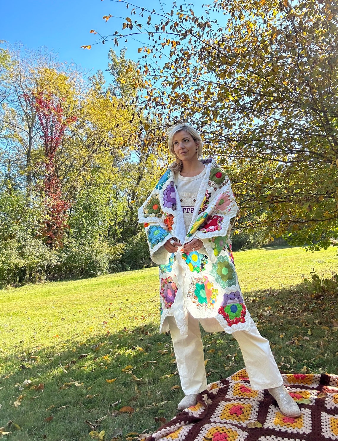 Rainbow Honeycombs Maximalist Quilt Coat - Etsy