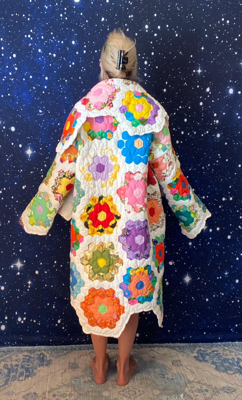 Rainbow Honeycombs Maximalist Quilt Coat - Etsy