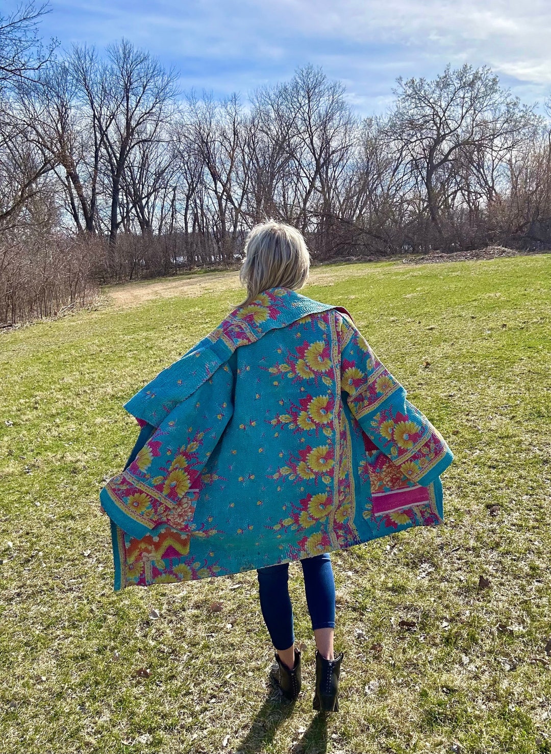 All Hail the Heartbreaker Pink Topaz Lightweight Kantha Quilt Jacket - Etsy