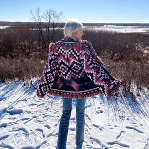Western Wonder Rugged Tapestry Blanket Coat - Etsy