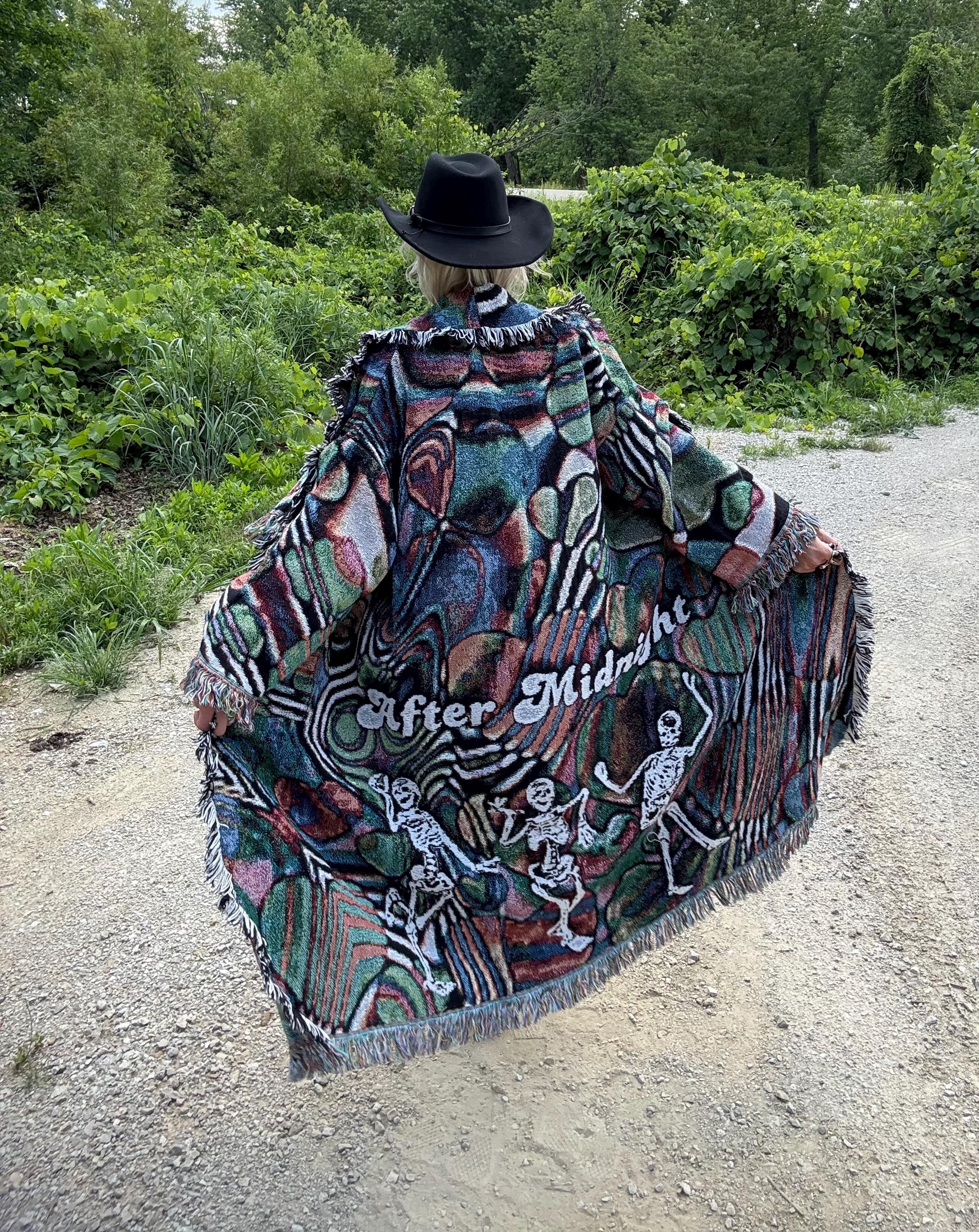 After Midnight Original Psychedelic Art Extra Oversized Blanket Coat - Etsy