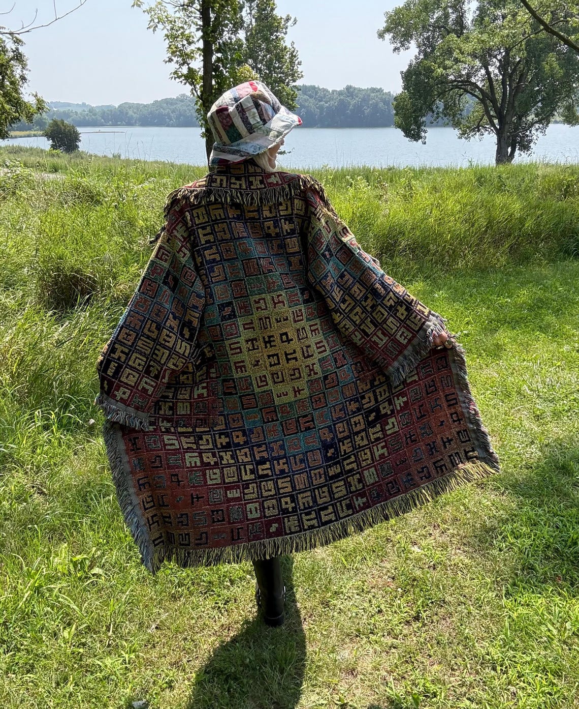 Complementary Mandala Art Blanket Coat - Etsy