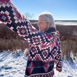 Western Wonder Rugged Tapestry Blanket Coat - Etsy