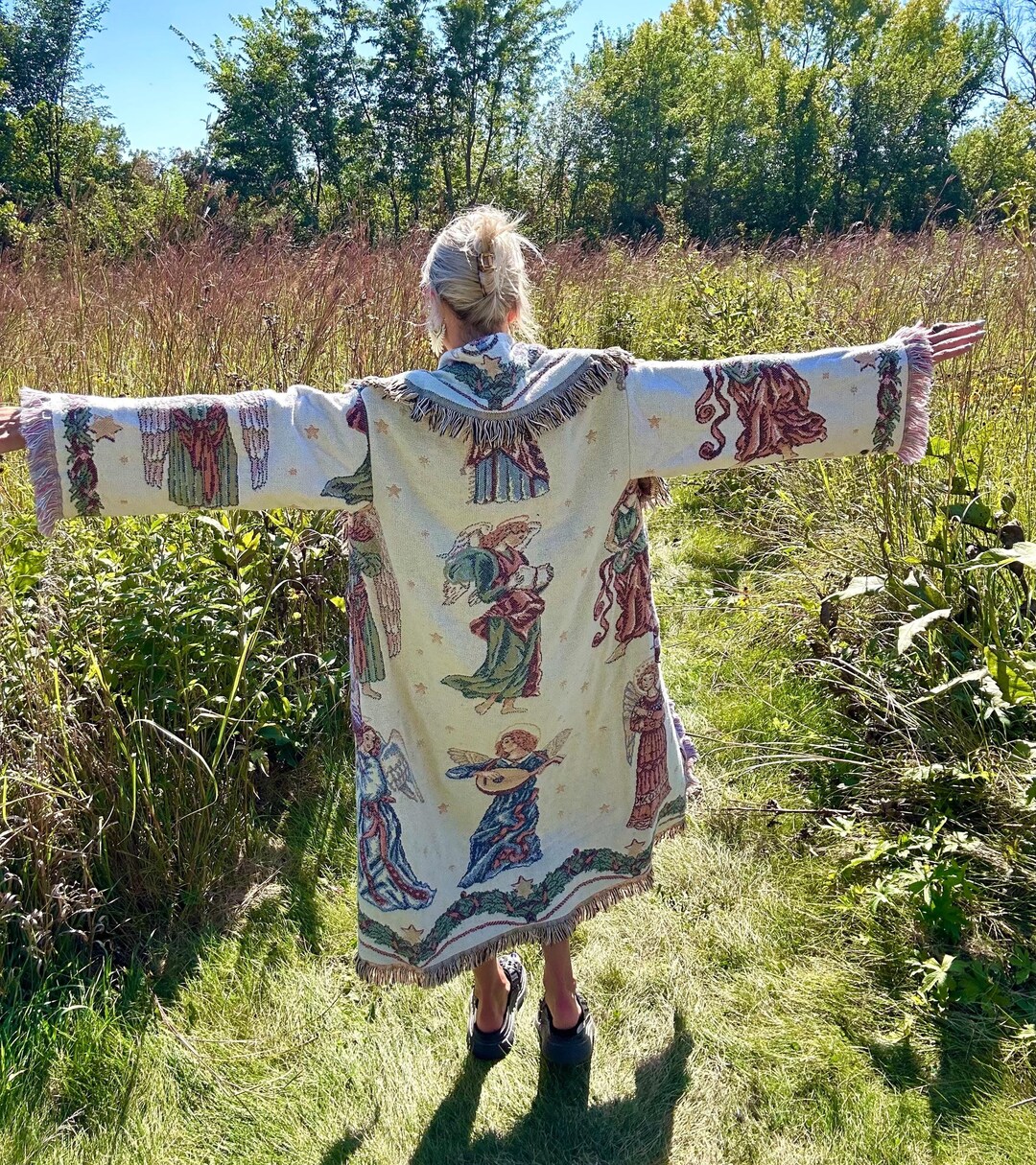 Angels Watching Over You Boho Long Blanket Coat - Etsy