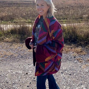 Rainbow Jewel Tones Color Block Quilt Coat - Etsy
