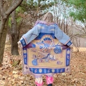 Beach Combin With My Boo Long Blanket Coat - Etsy