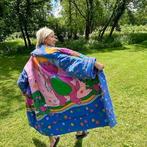 Barney & Baby Bop Nostalgic Dyed Comforter Coat - Etsy