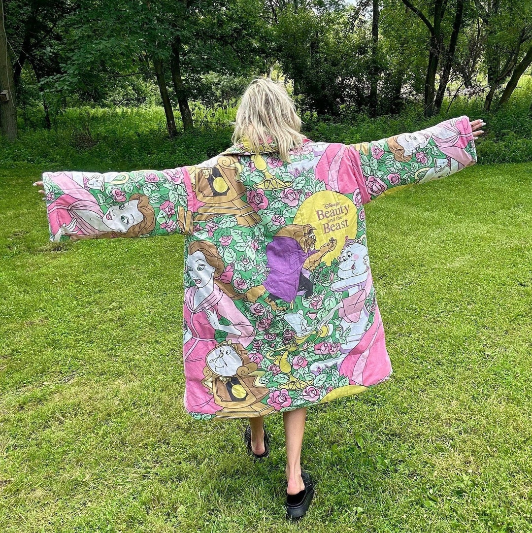 Beauty & the Beast Cozy Oversized Upcycled Comforter Coat - Etsy
