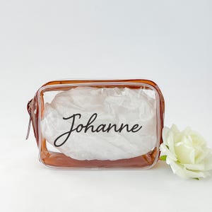 Personalized Clear Makeup Bag, Clear Cosmetic Bag, Personalized Gifts ...